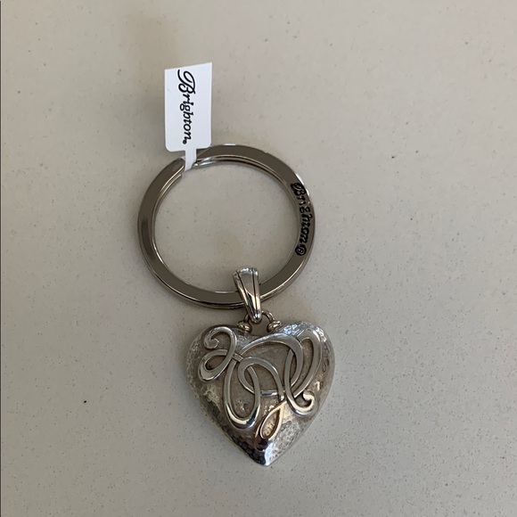 Brighton | Accessories | Nwt Brighton Silver Heart Keyring With Scroll ...